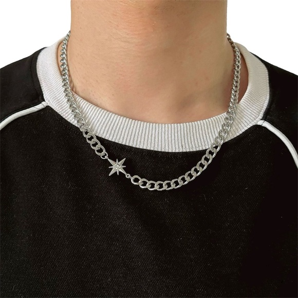 Accessories | Star Link Chain Necklace For Men Women Streetwear Unisex ...